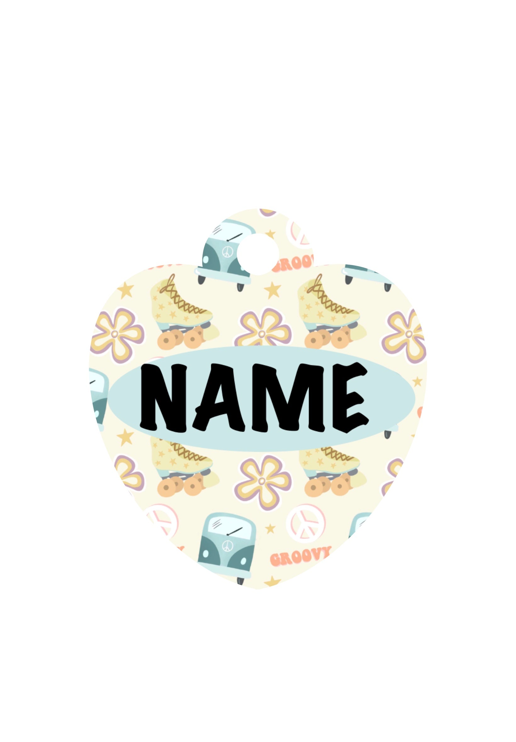 Name Tag - Love Peace And Pups – Fluffingfabulous